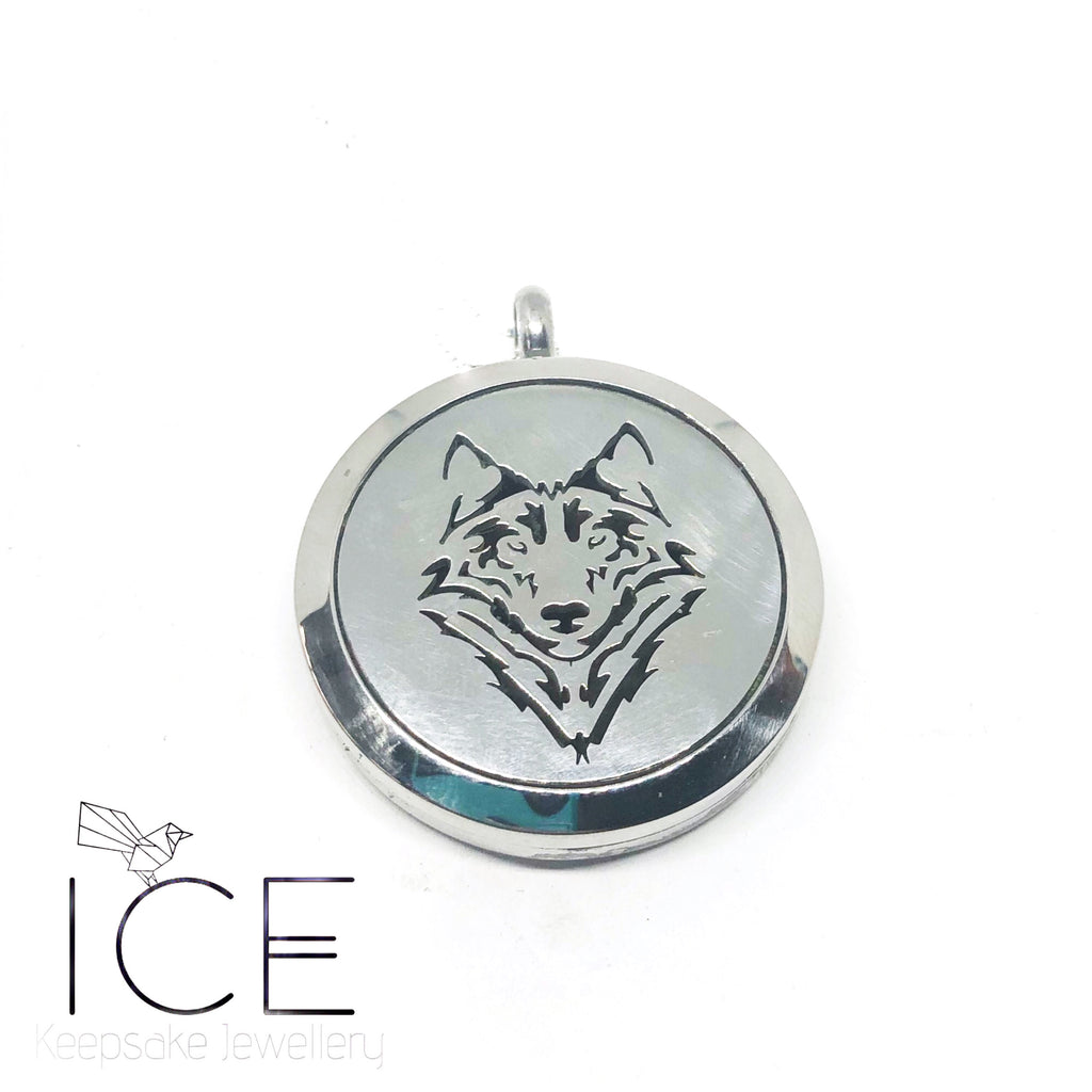 Wolf Locket - In Stainless Steel – ICE - Keepsake Jewellery